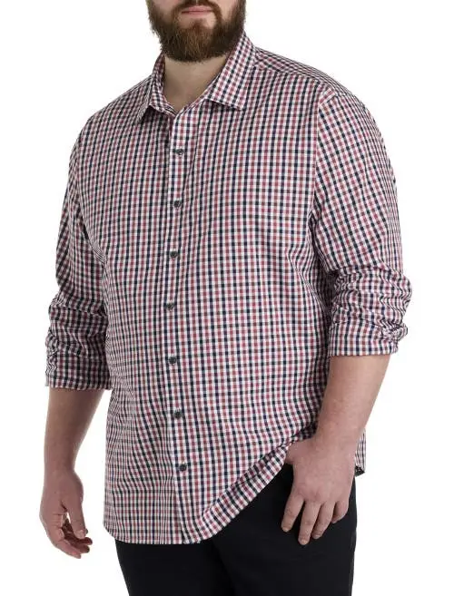 SYNRGY BY DXL Big & Tall Dobby Plaid Sport Shirt