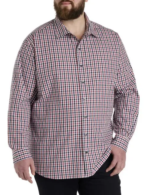 SYNRGY BY DXL Big & Tall Dobby Plaid Sport Shirt