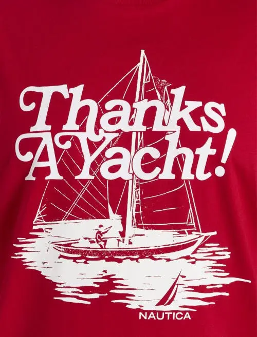 NAUTICA Big & Tall Thanks A Yacht Graphic Tee
