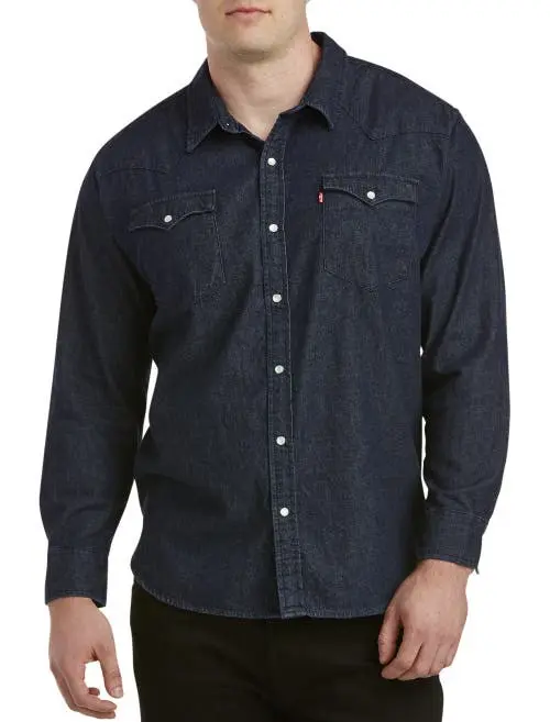 LEVI'S Big & Tall Wash Denim Shirt