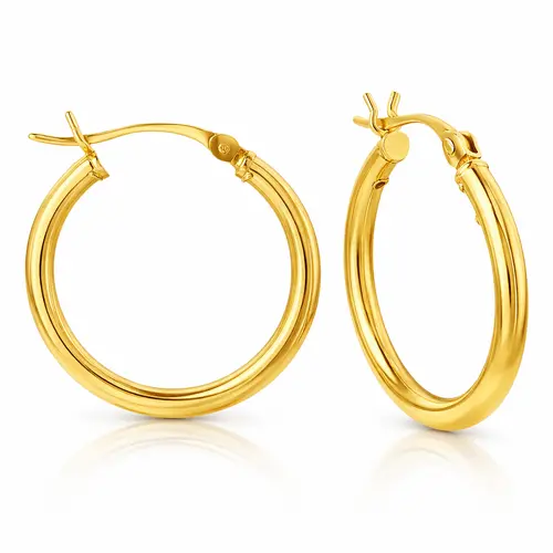 DONATELLO GIAN Name' 14k Hoop Earrings - Gold