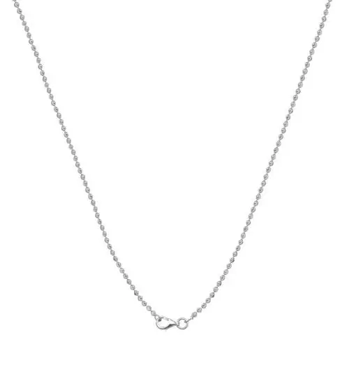 DONATELLO GIAN Sterling Cut Bead Ball Chain Necklace - Silver