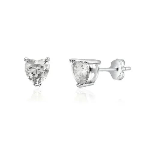 DONATELLO GIAN Name' Sterling Heart Stud Earrings - Silver