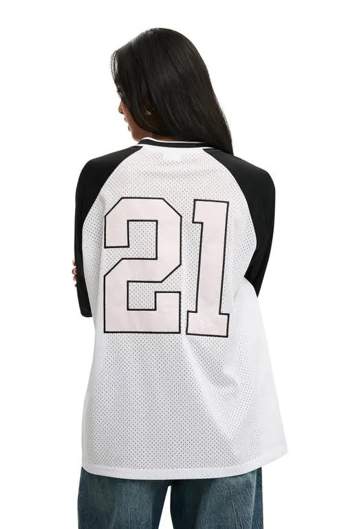 COTTON ON Oversized V-neck Raglan Jersey - Studio 21  White