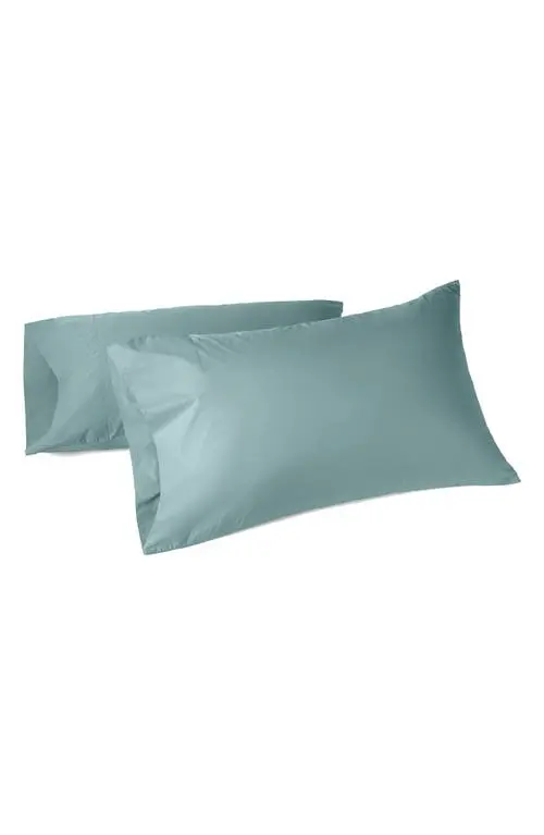 COYUCHI 300 Thread Count Organic Cotton Percale Pillowcases - Pacific Blue
