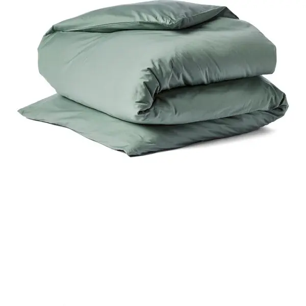 COYUCHI Cloud Soft Organic Cotton Sateen Duvet Cover - Sage