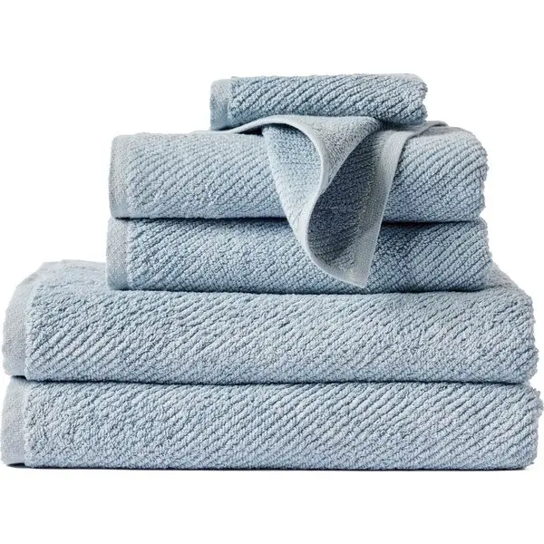COYUCHI Air Weight® 6-piece Organic Cotton Towel Set - Stone Blue
