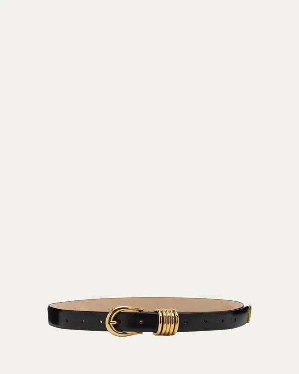DEHANCHE Hollyhock Calf Leather Belt - Marrone