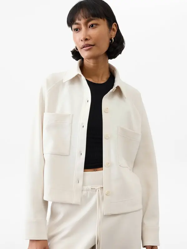 Athleta Allure Shirt Jacket - Bone