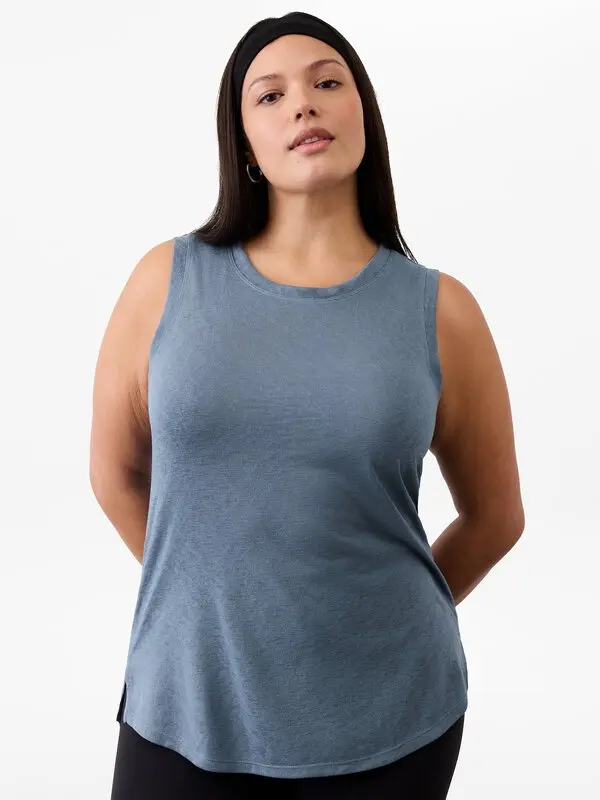 Athleta Breezy Relaxed Tank - Shadow Blue