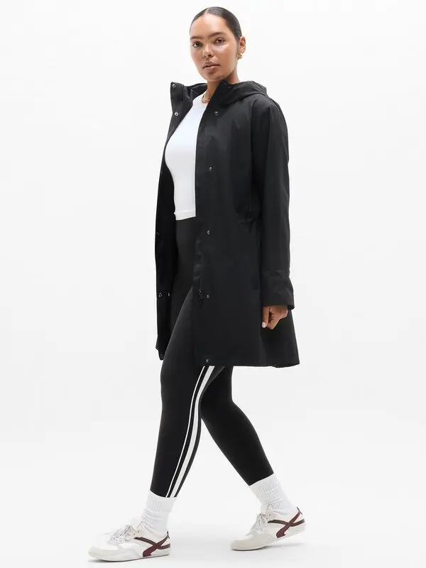 Athleta Rainout Ridge Long Trench - Black