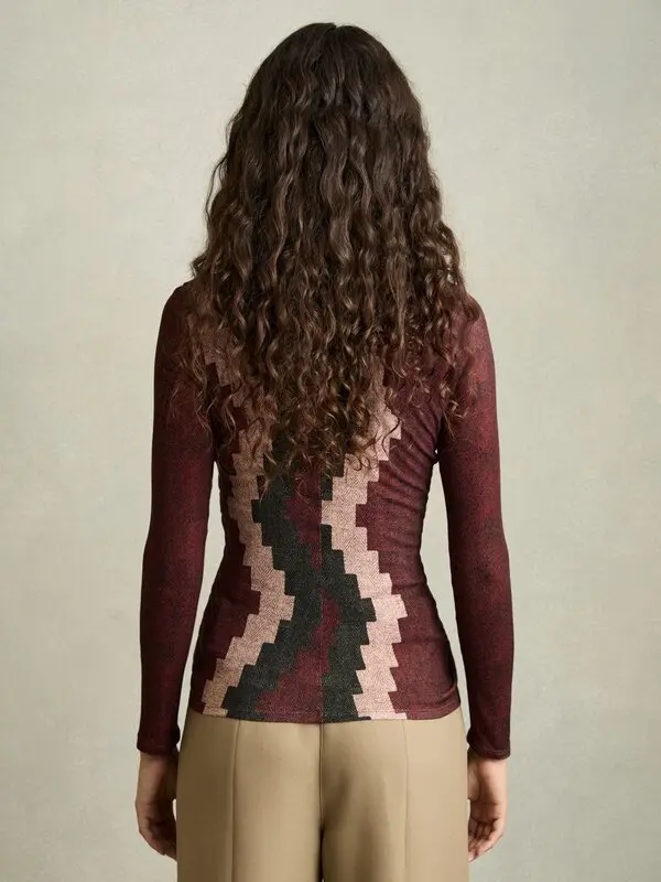 REISS Gianna Printed Top