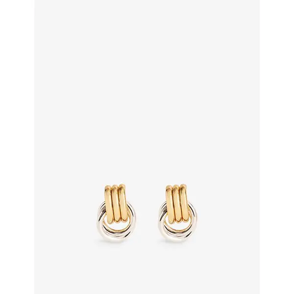 HEAVEN MAYHEM Mini Knot Stud Earrings - Mixed Metal