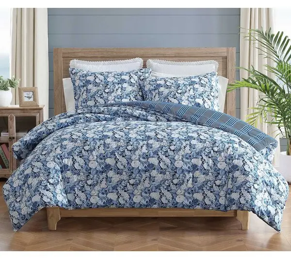Laura Ashley Sweet Memories Indigo Twin Comfort Er Sham Set - One-color