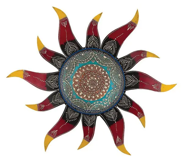 REGAL ART & GIFT Sun Wall Decor Red Multi - One-color