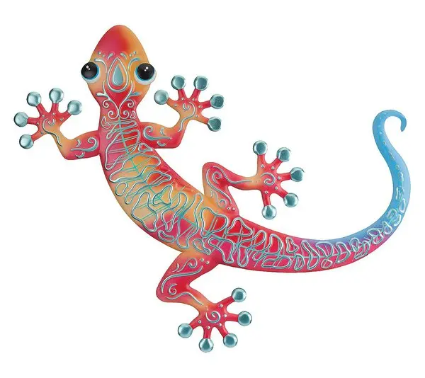 REGAL ART & GIFT Swirl Gecko Wall Decor 20' R Ed - One-color