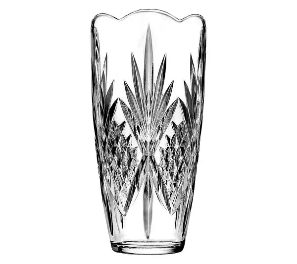 GODINGER Dublin Crystal Large Scalloped Vase - One-color