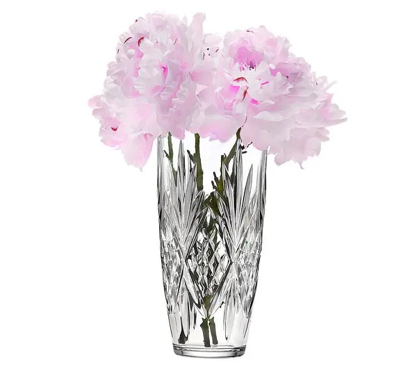 GODINGER Dublin Crystal Large Scalloped Vase