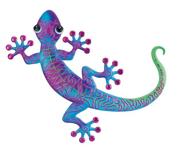 REGAL ART & GIFT Swirl Gecko Wall Decor 20' P Urple - One-color