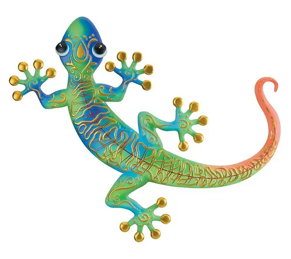 REGAL ART & GIFT Swirl Gecko Wall Decor 20' B Lue - One-color