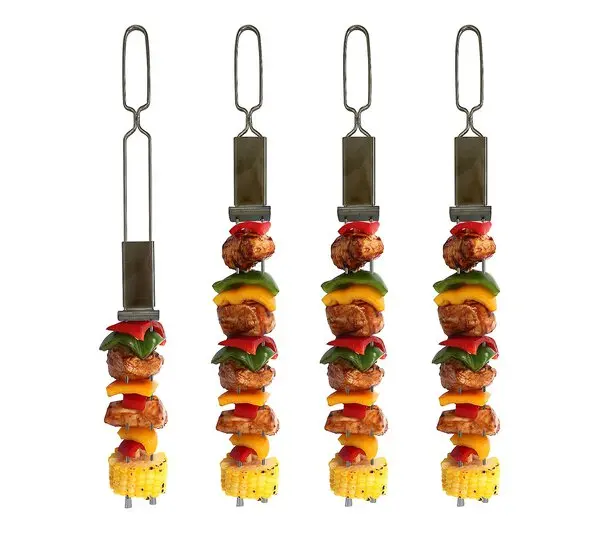 OUTSET Stainless Steel Slider Skewers - Silver