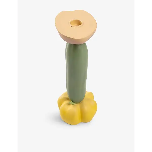 SELETTI Vitamin Cucumber Resin Candlestick 26.5cm