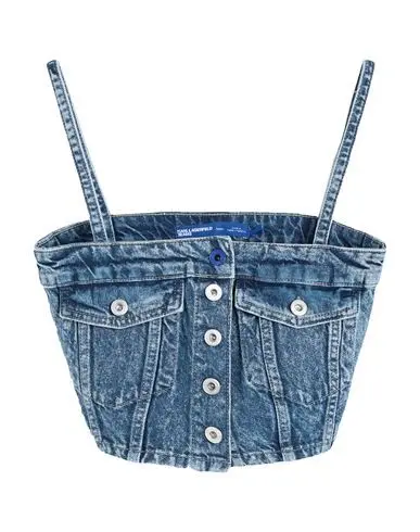 Karl Lagerfeld Recycled Denim Top - Blue
