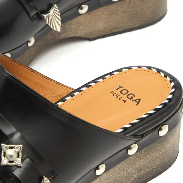 Toga Studded Leather Clog