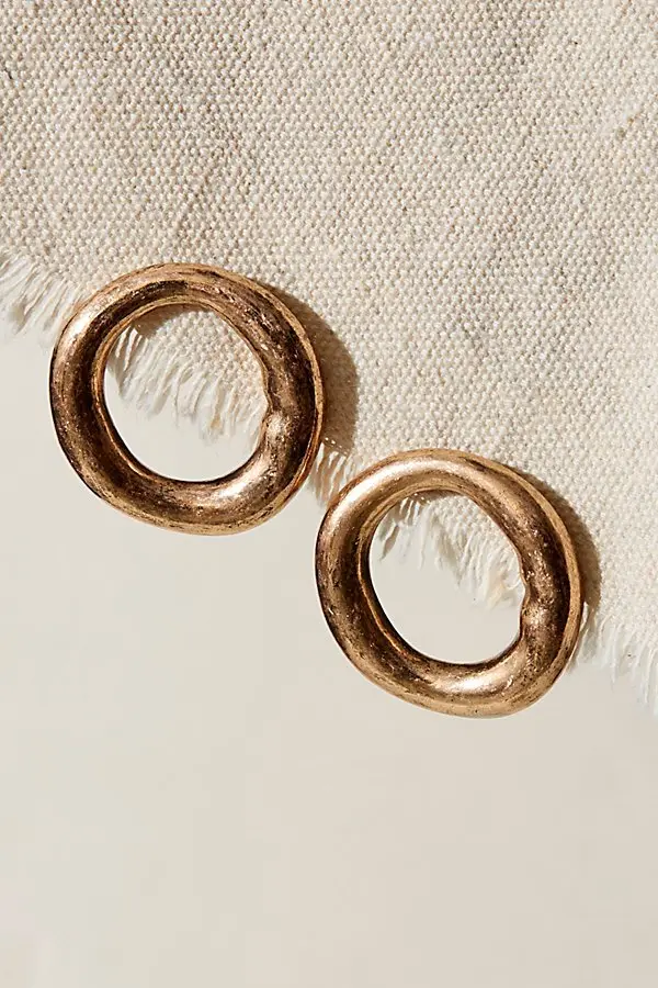Free People Una Hoop Earrings - Gold
