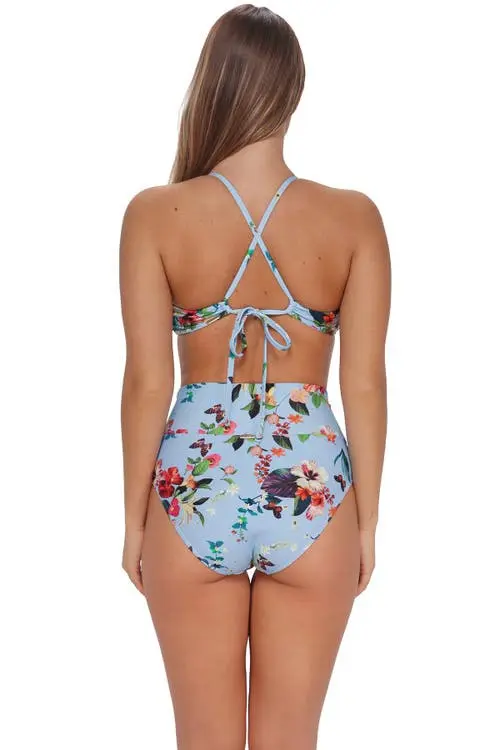 SUNSETS Hannah High Waist Bikini Swim Bottom - Budding Romance