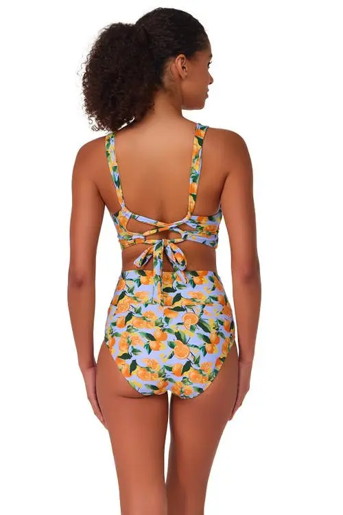 SUNSETS Hannah High Waist Bikini Swim Bottom - Clementine
