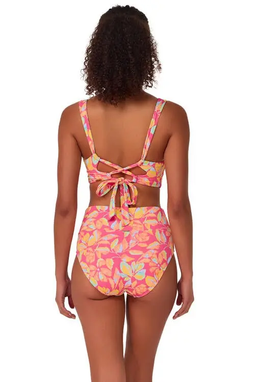 SUNSETS Hannah High Waist Bikini Swim Bottom - Magic Hour Crepe