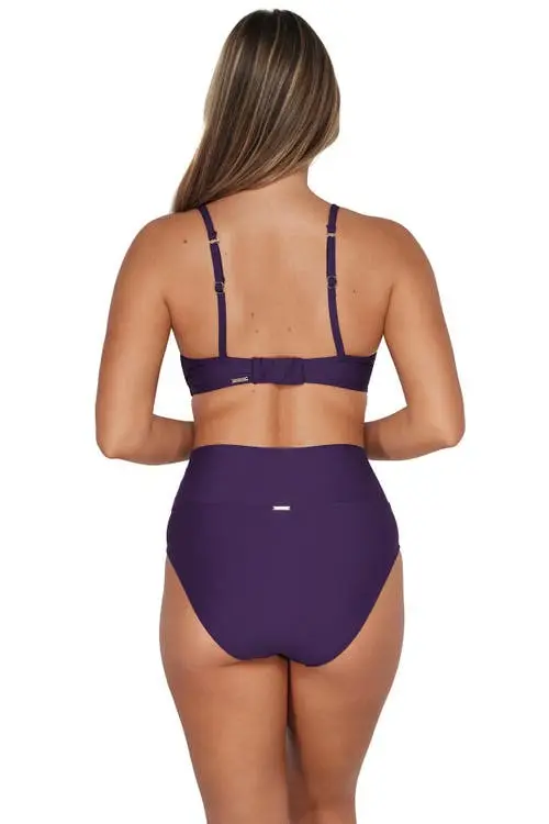 SUNSETS Hannah High Waist Bikini Swim Bottom - Paradise Plum