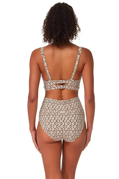 SUNSETS Hannah High Waist Bikini Swim Bottom - Sand Drift