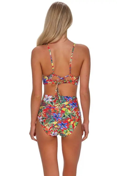 SUNSETS Hannah High Waist Bikini Swim Bottom - Surf's Up