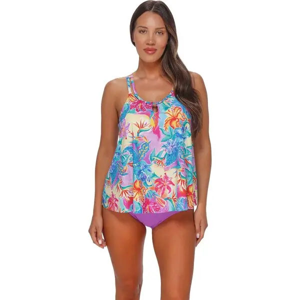 SUNSETS ESCAPE Sadie Tankini Swimsuit Top - Aloha Vista