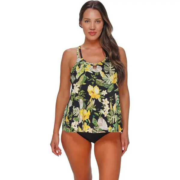 SUNSETS ESCAPE Sadie Tankini Swimsuit Top - Night Bloom