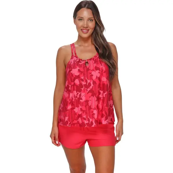 SUNSETS ESCAPE Sadie Tankini Swimsuit Top - Rambling Rose