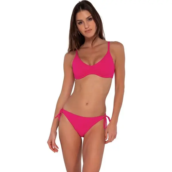 SUNSETS Brooke U-wire Bikini Top - Begonia Sandbar Rib