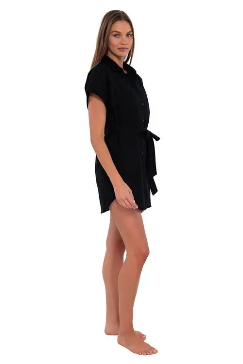 SUNSETS Lucia Cover-up Dress - Black