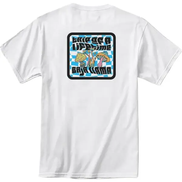 BAJA LLAMA A Trip Of A Lifetime Primo Graphic Tee - White