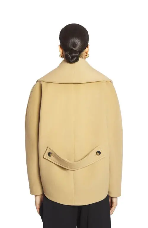 Lanvin Cocoon Pea Coat - Saharan | Editorialist