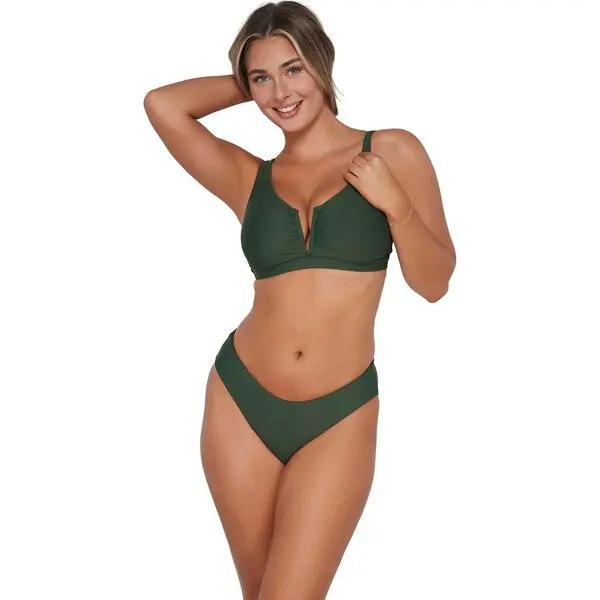 SUNSETS Vienna V-wire Bikini Swimsuit Top D Cup - Island Green