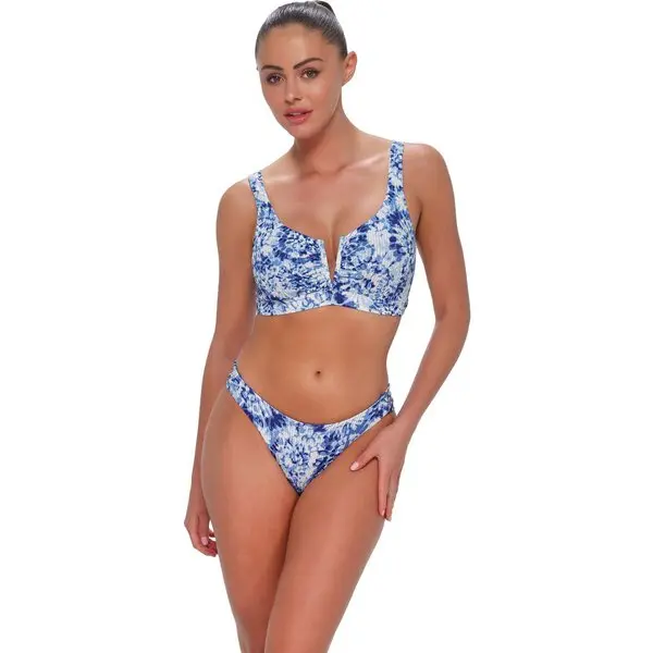 SUNSETS Vienna V-wire Bikini Swimsuit Top D Cup - Island Ink Rib