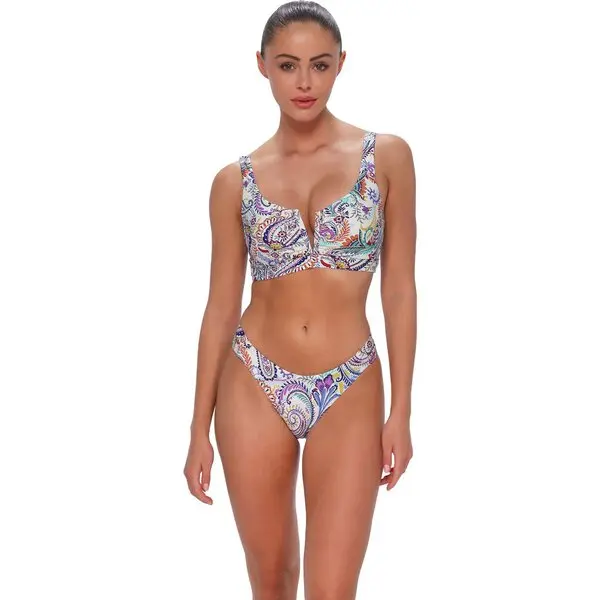 SUNSETS Vienna V-wire Bikini Swimsuit Top D Cup - Tide Pool Twist