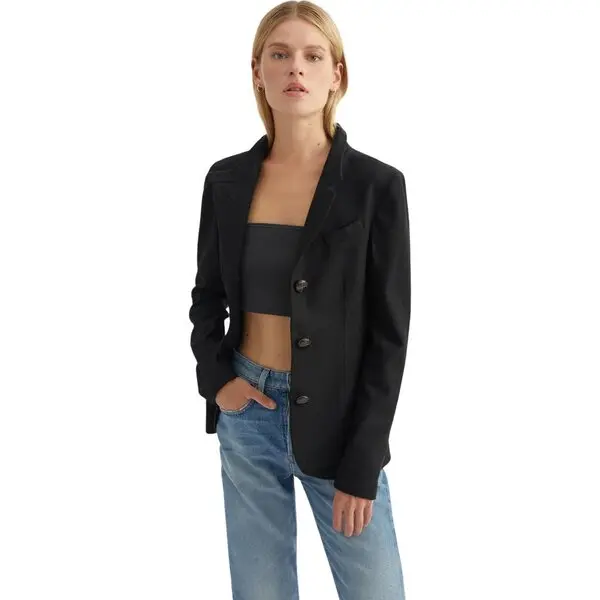 LABECA LONDON Wool Blazer With Three-button Detail