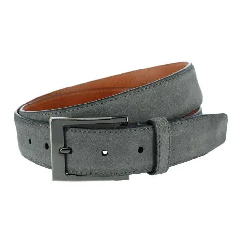 Trafalgar Montera 35mm Suede Belt - Grey