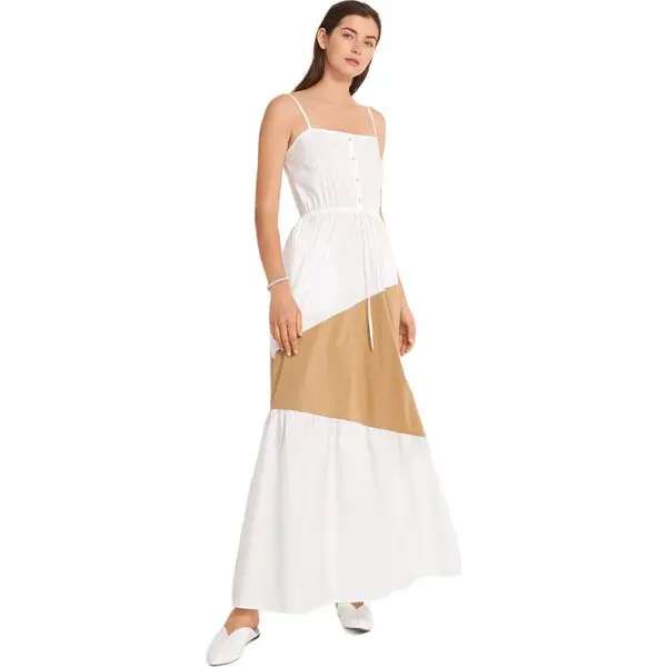 ANSEA Overboard Maxi Dress - White