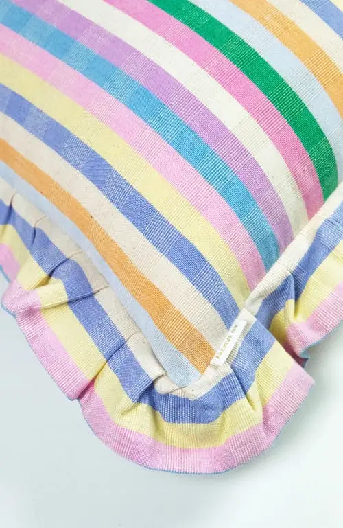 ARCHIVE NEW YORK Handwoven Classic Ruffle Square Cotton Throw Pillow
