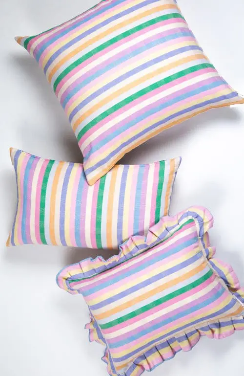 ARCHIVE NEW YORK Handwoven Classic Ruffle Square Cotton Throw Pillow